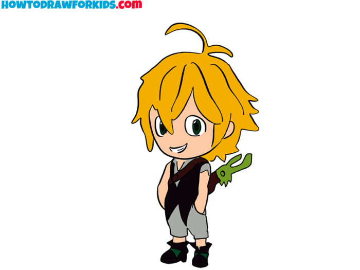 How to Draw Meliodas - Easy Drawing Tutorial For Kids