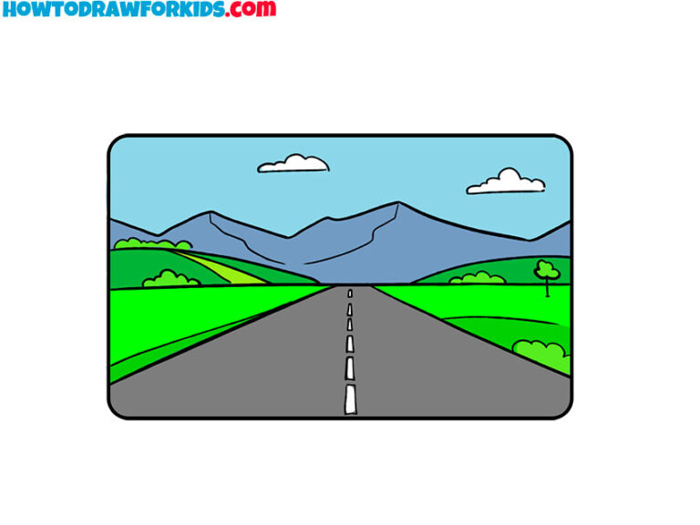 How to Draw a Road - Easy Drawing Tutorial For Kids