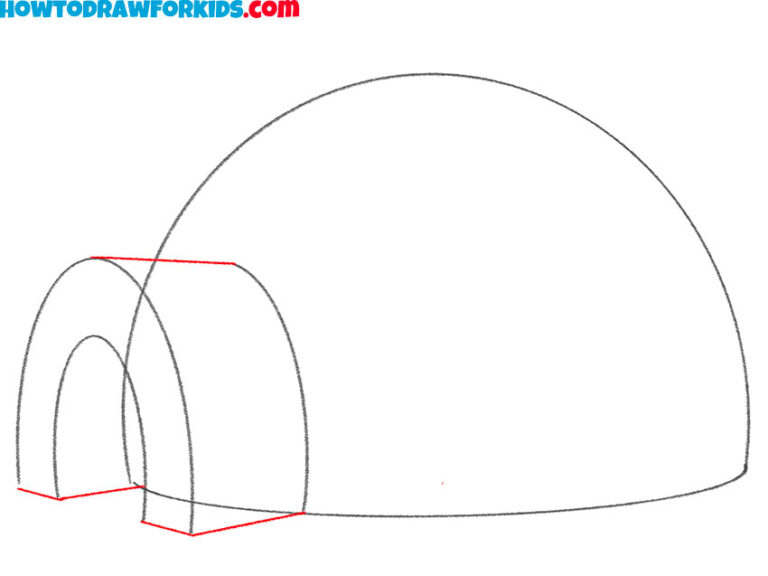How to Draw an Igloo - Easy Drawing Tutorial For Kids