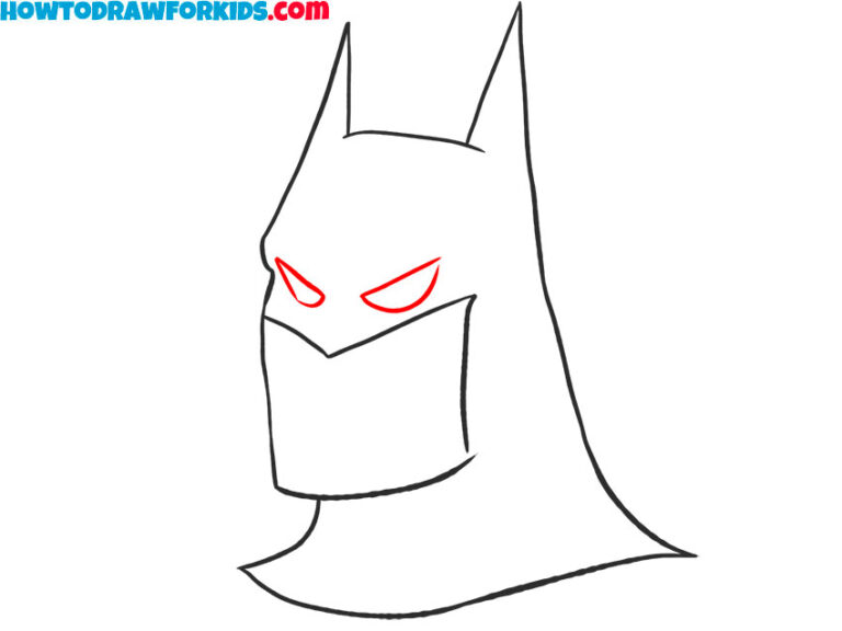 How to Draw Batman's Face - Easy Drawing Tutorial For Kids