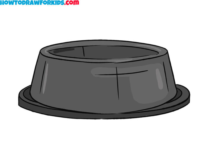 How to Draw a Dog Bowl - Easy Drawing Tutorial For Kids