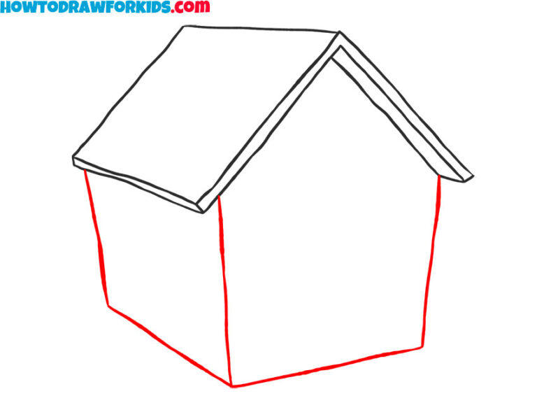 How to Draw a Dog House - Easy Drawing Tutorial For Kids