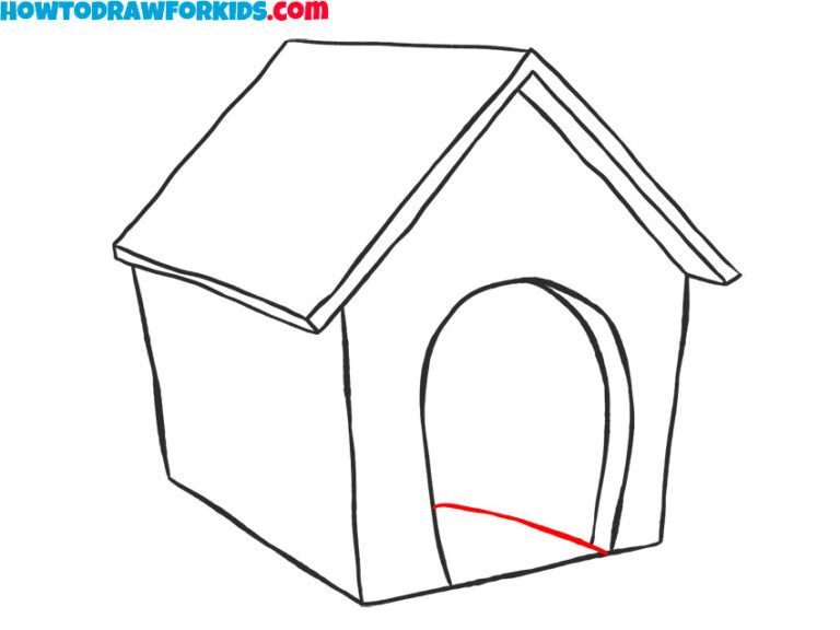 How to Draw a Dog House - Easy Drawing Tutorial For Kids