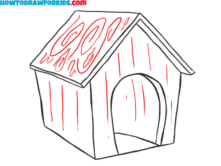 How to Draw a Dog House - Easy Drawing Tutorial For Kids