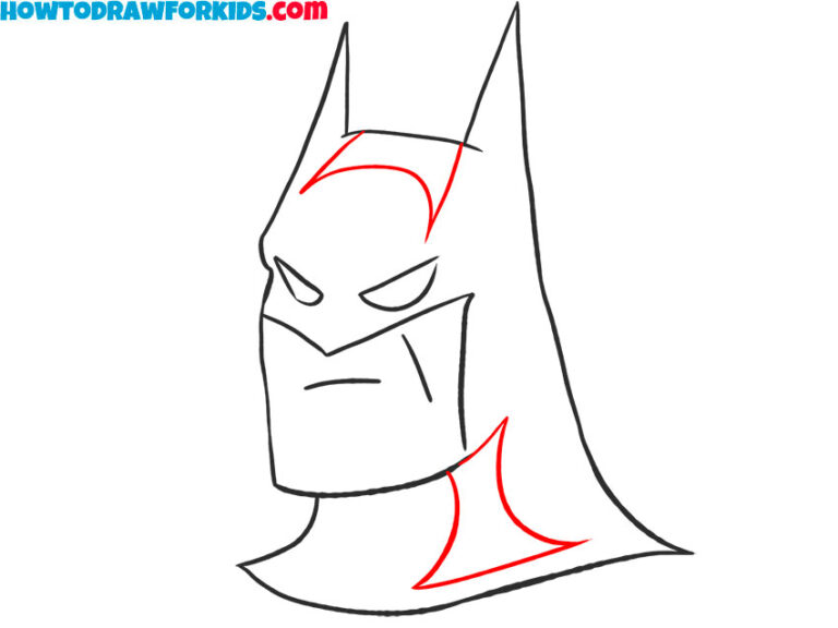 How to Draw Batman's Face - Easy Drawing Tutorial For Kids