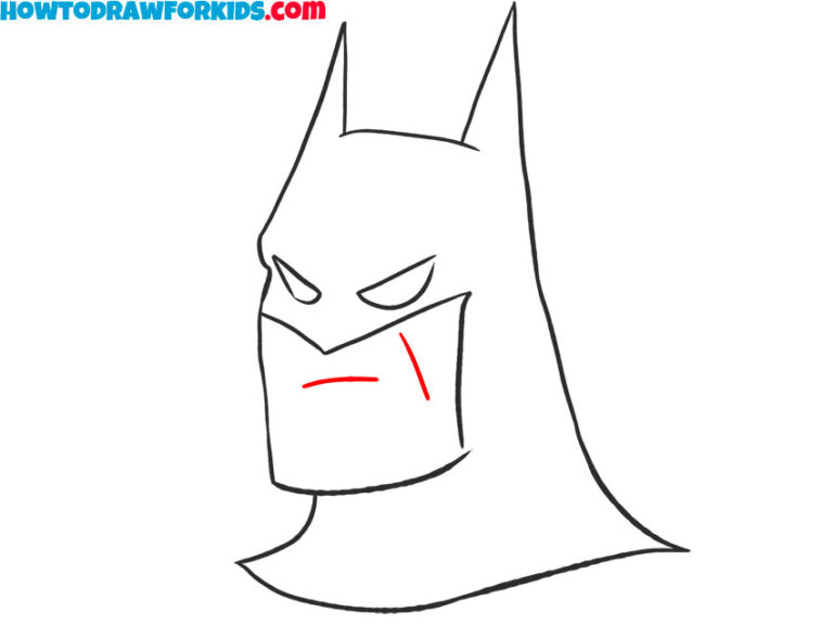 How to Draw Batman's Face - Easy Drawing Tutorial For Kids