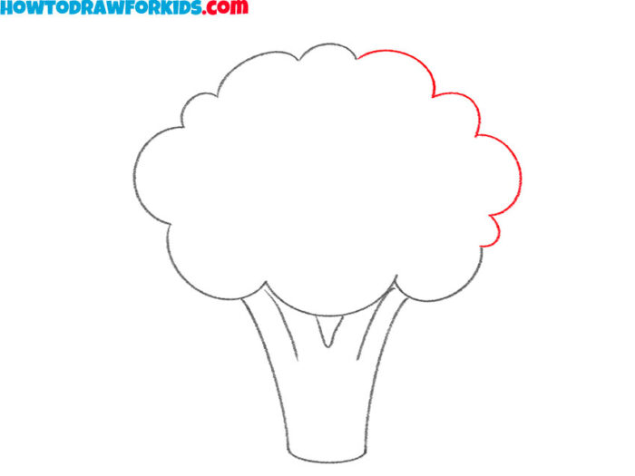 How to Draw a Broccoli - Easy Drawing Tutorial For Kids
