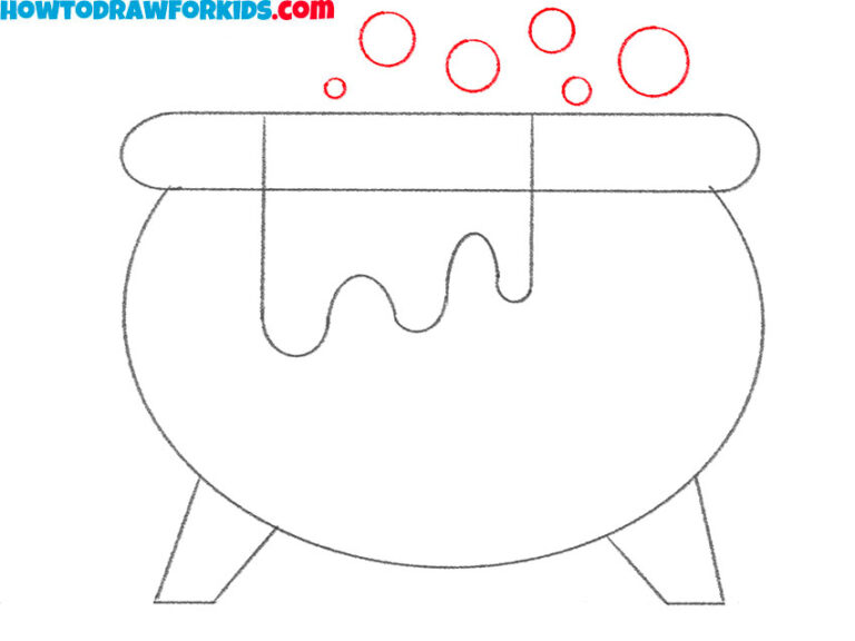 How to Draw a Cauldron - Easy Drawing Tutorial For Kids