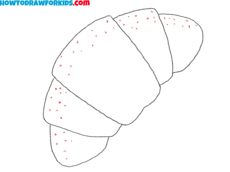 How to Draw a Croissant - Easy Drawing Tutorial For Kids