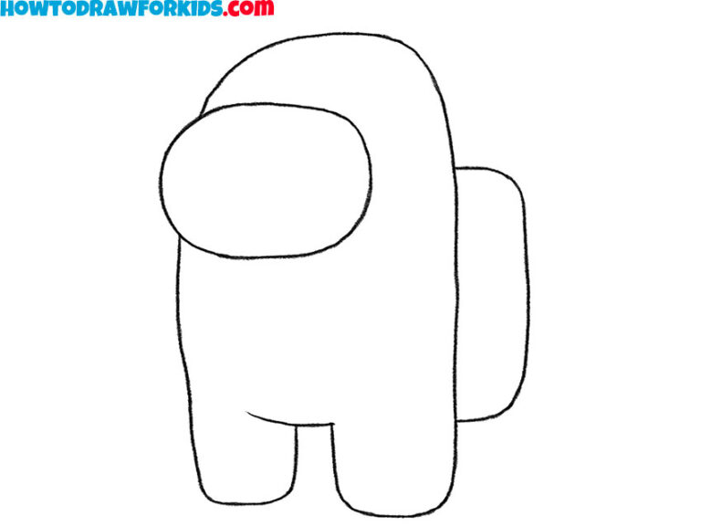 How to Draw an Among Us Character - Easy Tutorial For Kids