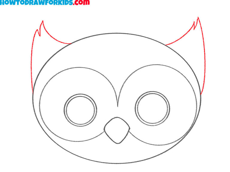 How to Draw an Owl Face - Easy Drawing Tutorial For Kids