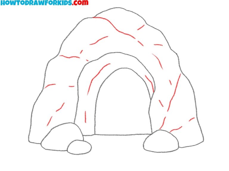 How to Draw a Cave - Easy Drawing Tutorial For Kids