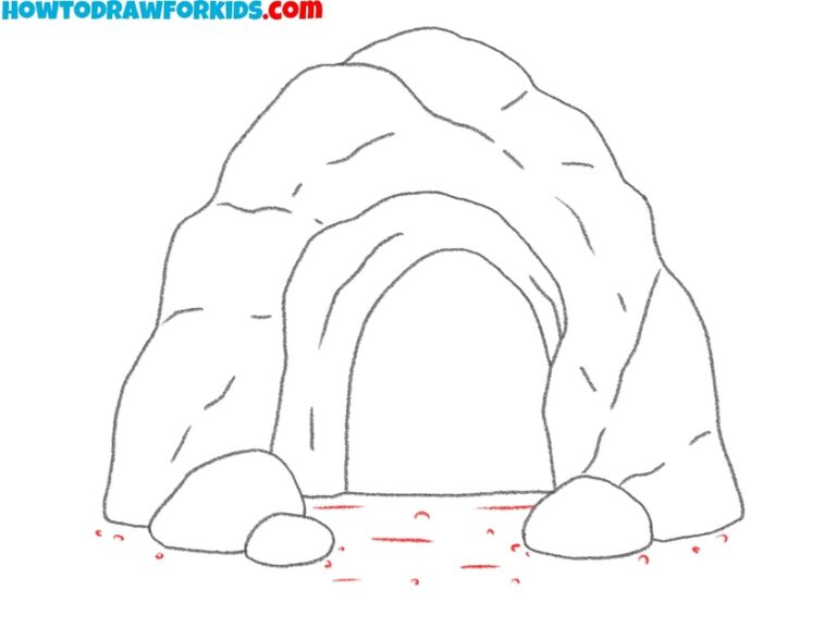 How to Draw a Cave - Easy Drawing Tutorial For Kids