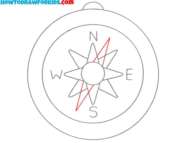 How to Draw a Compass - Easy Drawing Tutorial For Kids