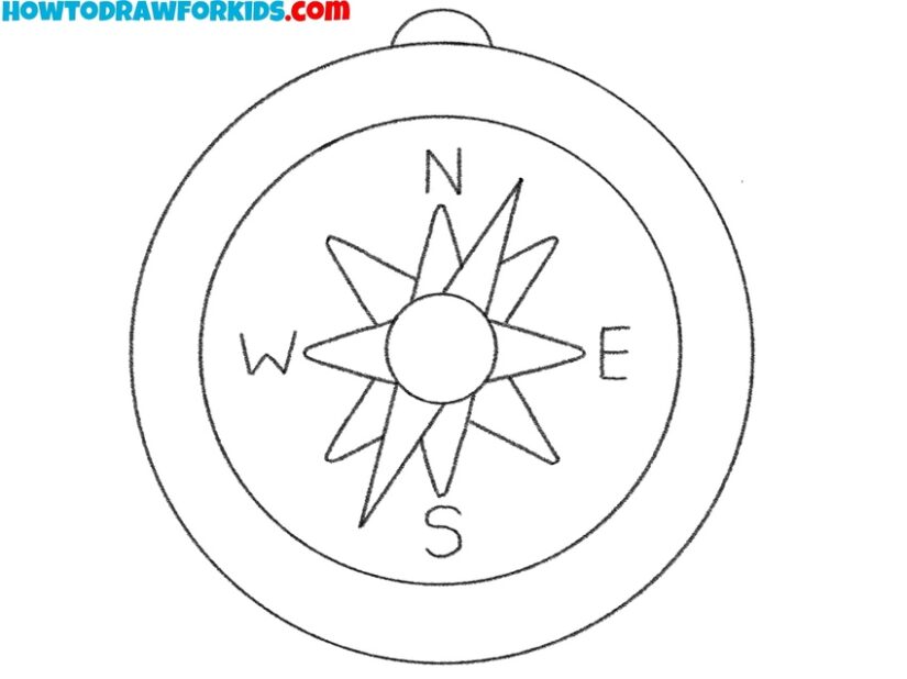 How to Draw a Compass - Easy Drawing Tutorial For Kids