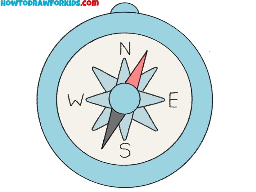 How to Draw a Compass - Easy Drawing Tutorial For Kids