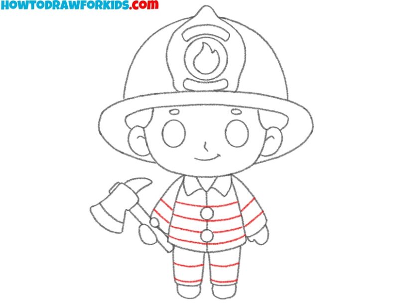 How to Draw a Firefighter - Easy Drawing Tutorial For Kids