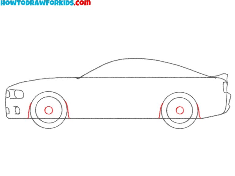 How to Draw a Ford Mustang - Easy Drawing Tutorial For Kids