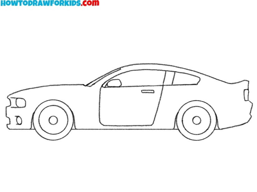 How to Draw a Ford Mustang - Easy Drawing Tutorial For Kids