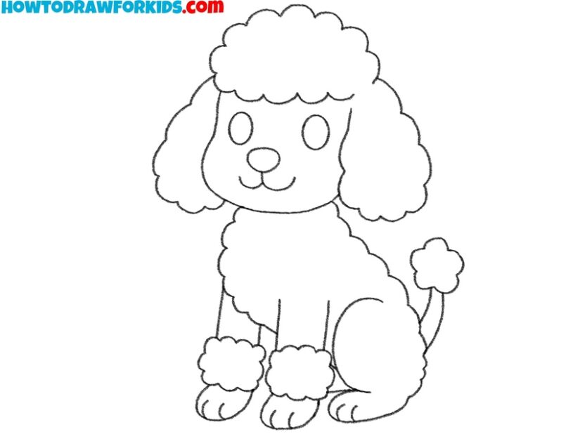 How to Draw a Poodle - Easy Drawing Tutorial For Kids