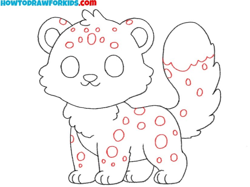 How to Draw a Snow Leopard - Easy Drawing Tutorial For Kids
