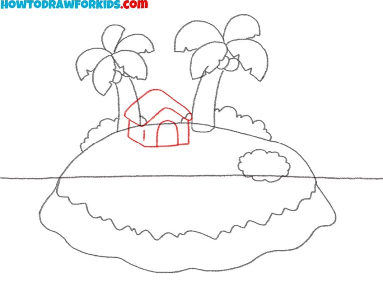 How to Draw an Island - Easy Drawing Tutorial For Kids