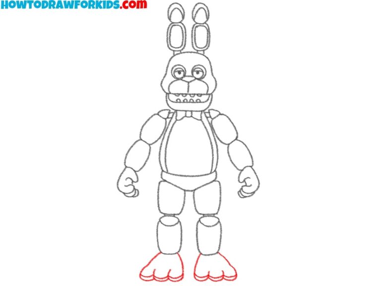 How to Draw Bonnie - Easy Drawing Tutorial For Kids