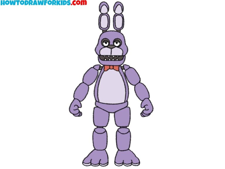 How to Draw Bonnie - Easy Drawing Tutorial For Kids