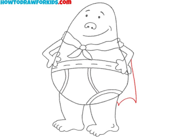 How to Draw Captain Underpants - Easy Drawing Tutorial For Kids