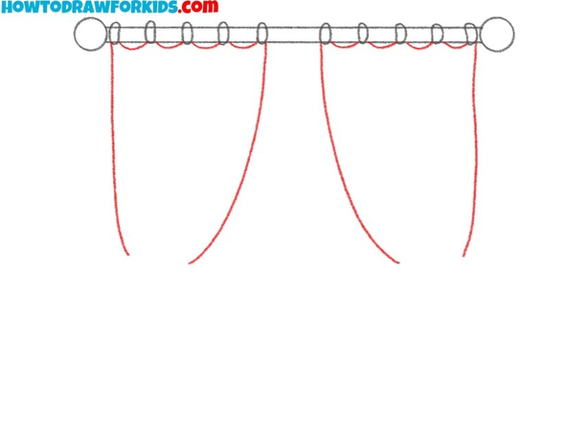 How to Draw Curtains - Easy Drawing Tutorial For Kids