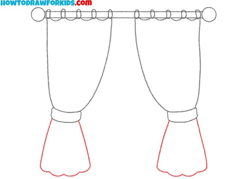 How to Draw Curtains - Easy Drawing Tutorial For Kids