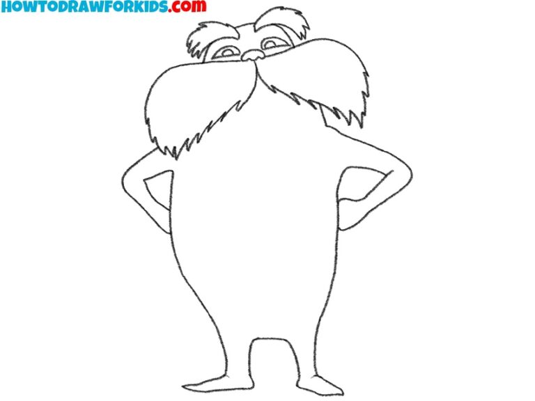 How to Draw The Lorax - Easy Drawing Tutorial For Kids