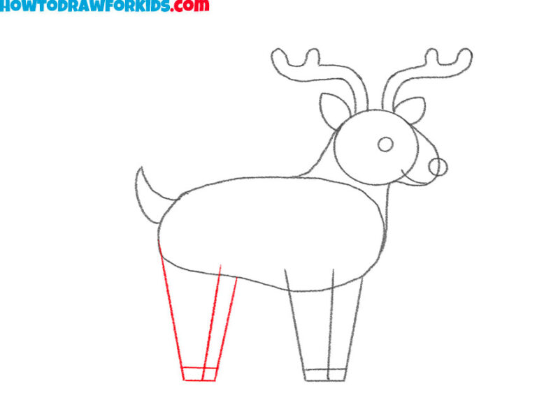 How to Draw a Reindeer - Easy Drawing Tutorial For Kids