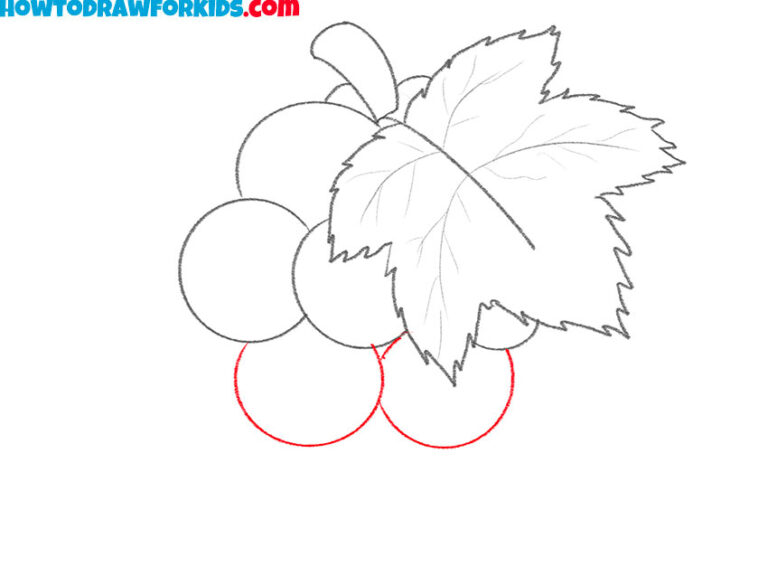 How to Draw Grapes - Easy Drawing Tutorial For Kids