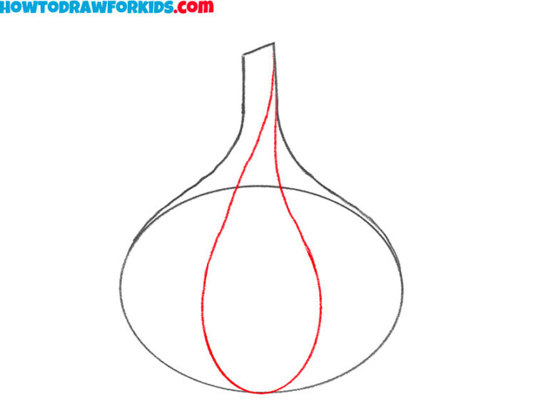 How to Draw Garlic - Easy Drawing Tutorial For Kids