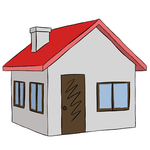 How To Draw A House Step By Step 3d Regretful Weblog Frame Store