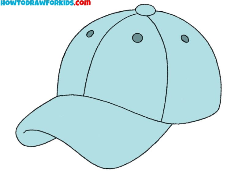 How to Draw a Baseball Cap - Easy Drawing Tutorial For Kids