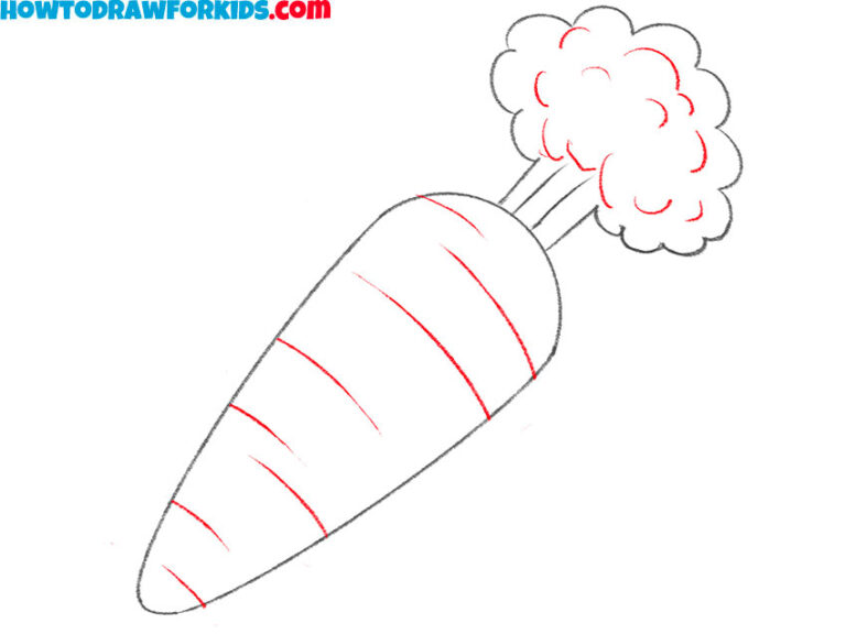 How to Draw a Carrot - Easy Drawing Tutorial For Kids