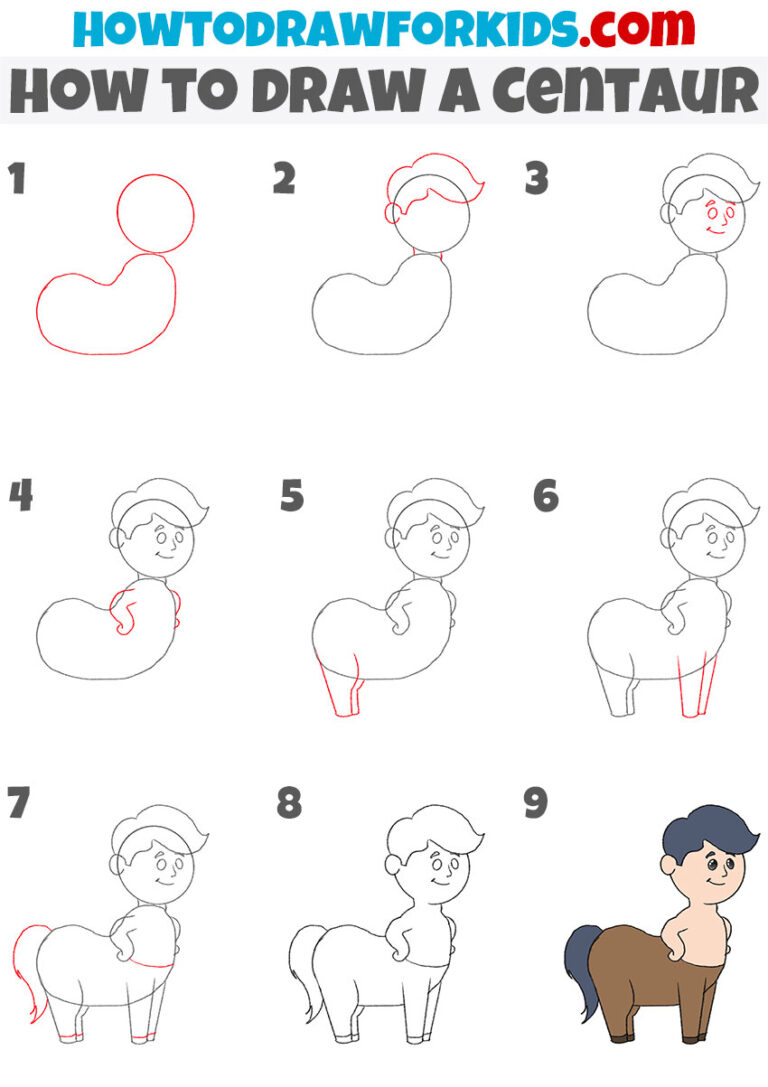 How to Draw a Centaur - Easy Drawing Tutorial For Kids