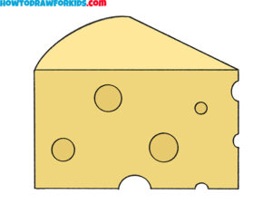 How to Draw Cheese - Easy Drawing Tutorial For Kids