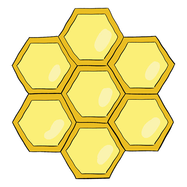 How To Draw A Honeycomb Easy Drawing Tutorial For Kids