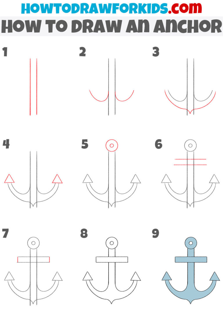 How to Draw an Anchor - Easy Drawing Tutorial For Kids