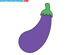 How to Draw an Eggplant - Easy Drawing Tutorial For Kids