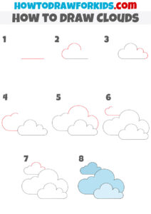 How to Draw Clouds - Easy Drawing Tutorial For Kids