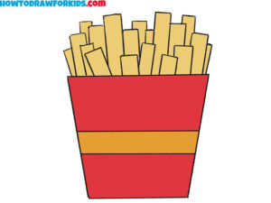 How to Draw French Fries - Easy Drawing Tutorial For Kids