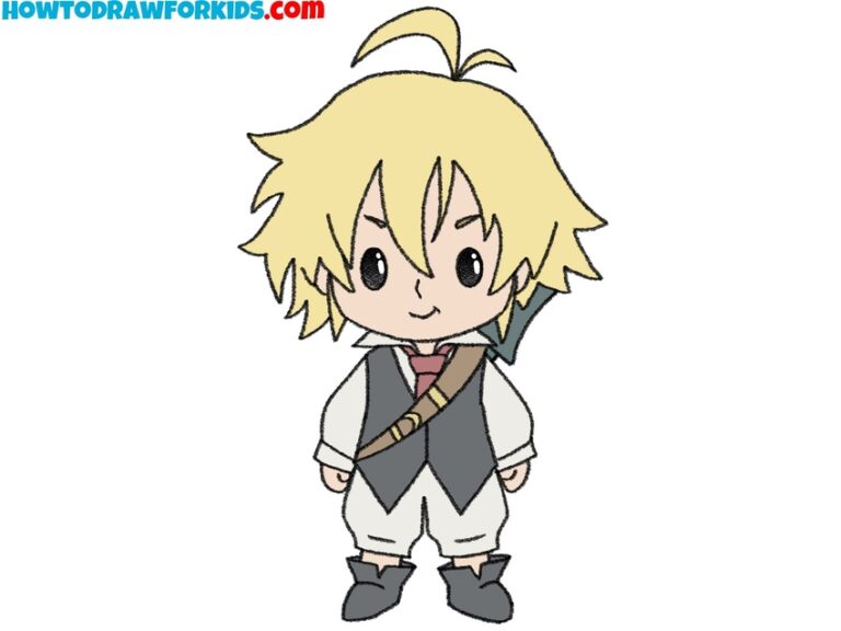 How to Draw Meliodas - Easy Drawing Tutorial For Kids