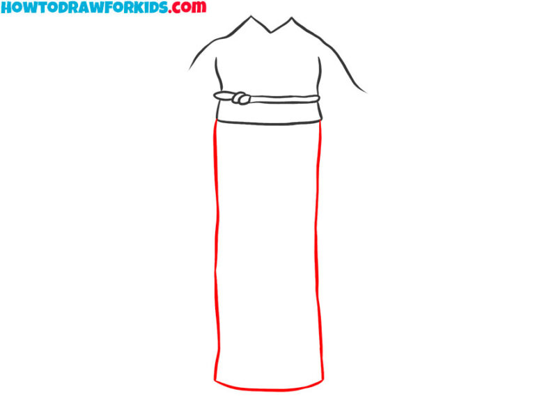 How to Draw a Kimono - Easy Drawing Tutorial For Kids