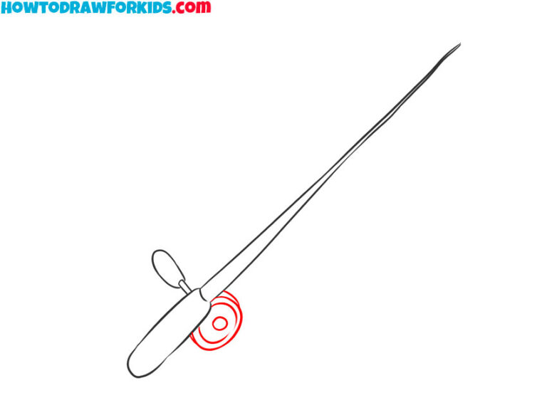 How to Draw a Fishing Pole - Easy Drawing Tutorial For Kids