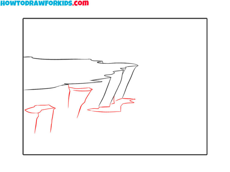 How to Draw a Cliff - Easy Drawing Tutorial For Kids