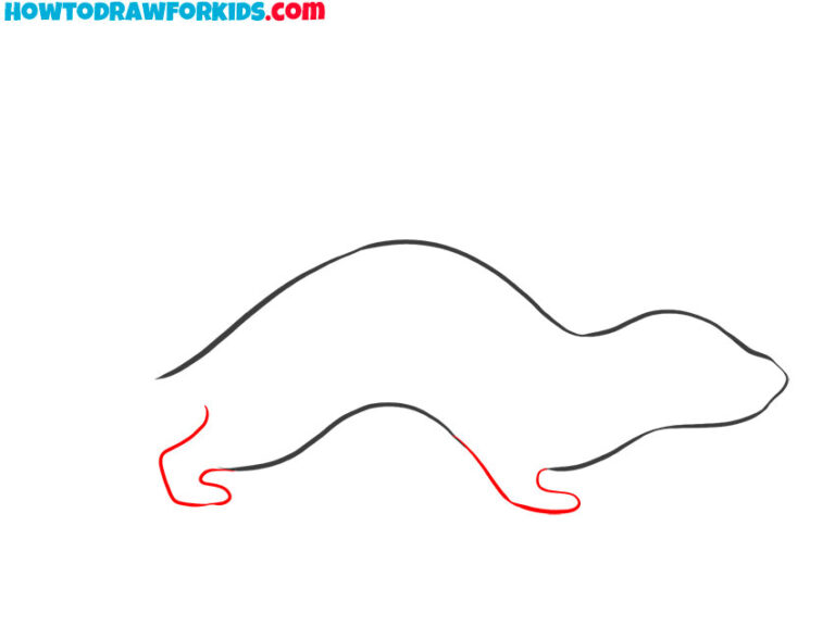 How to Draw a Ferret - Easy Drawing Tutorial For Kids